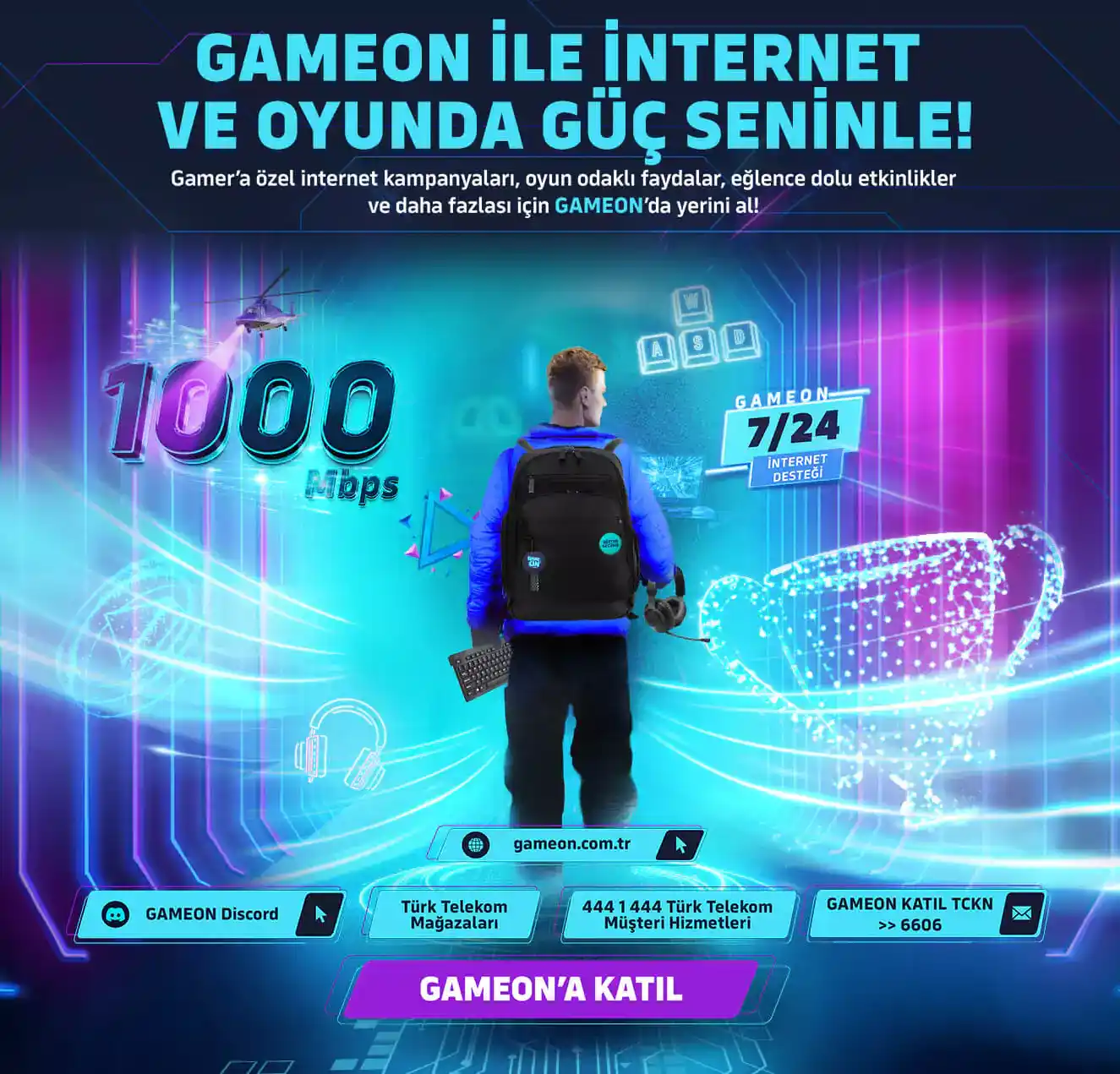GAMEON – Oyuncuya özel internet ve oyun odaklı fırsatlarla göster gücünü!